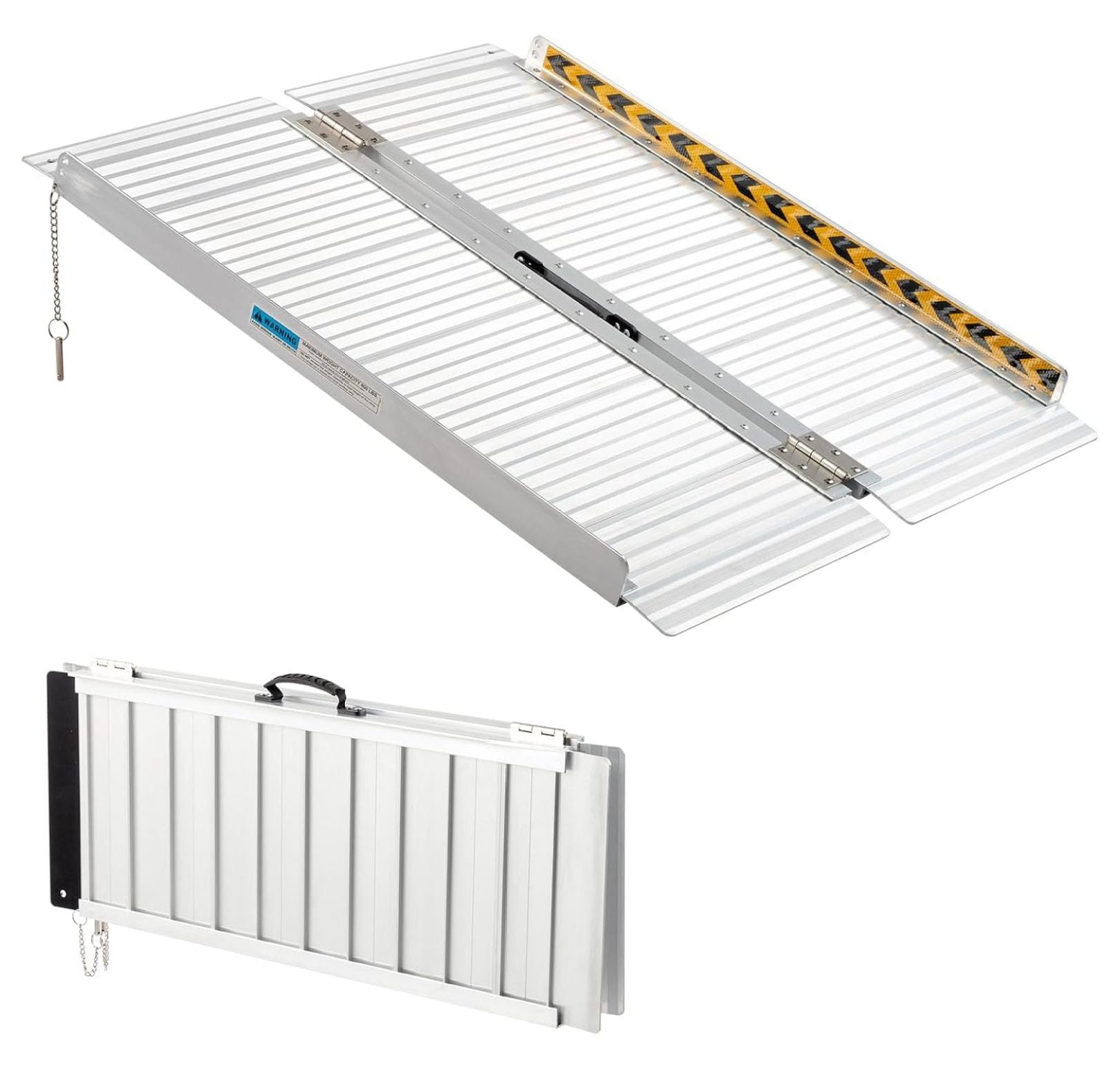 3FT Wheelchair Ramp, 600lbs Capacity Portable Non-Skid Folding Aluminum ...