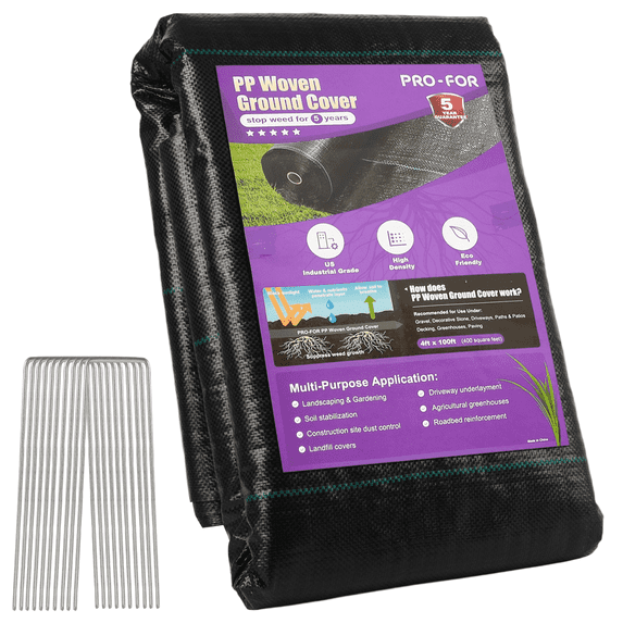 3FT x 50FT 3.2oz Heavy Duty Weed Barrier Landscape Fabric – Premium ...