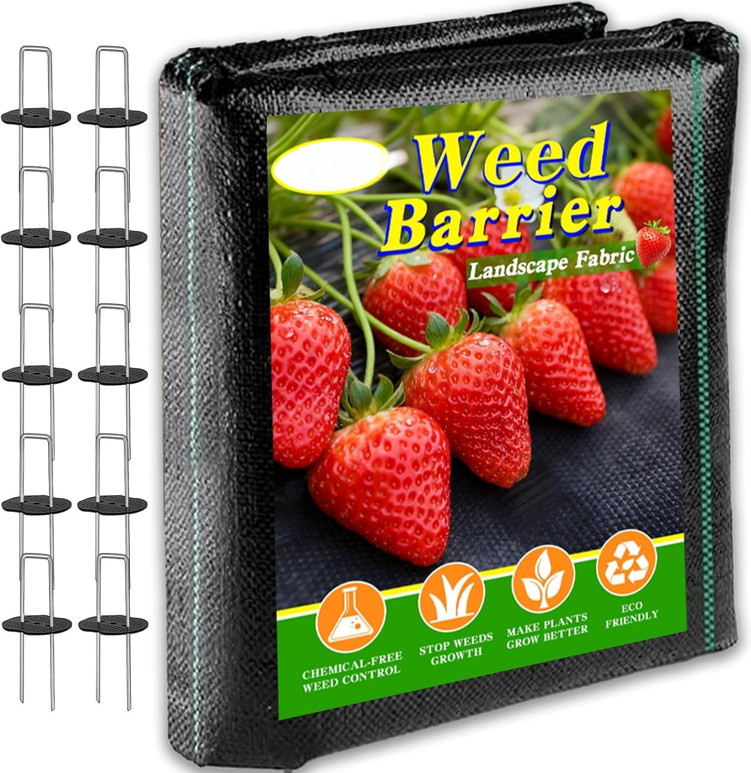 3FT x 50FT Weed Barrier Fabric, 3.2oz Heavy Duty Landscape Fabric with ...