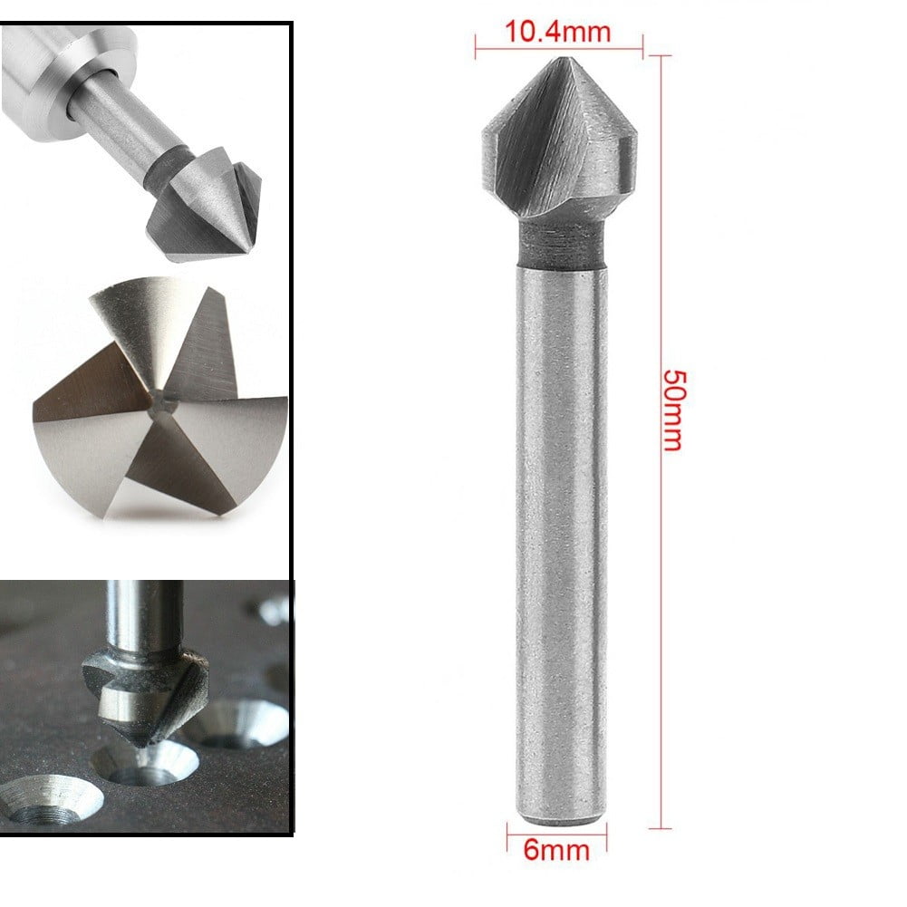 3Flute Countersink Drill Bit 90Degree Chamfering Tools Chamfer Cutter 6 ...