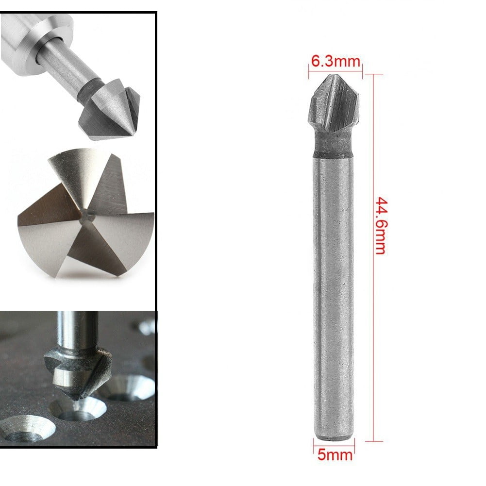3Flute Countersink Drill Bit 90Degree Chamfering Tools Chamfer Cutter 6 ...