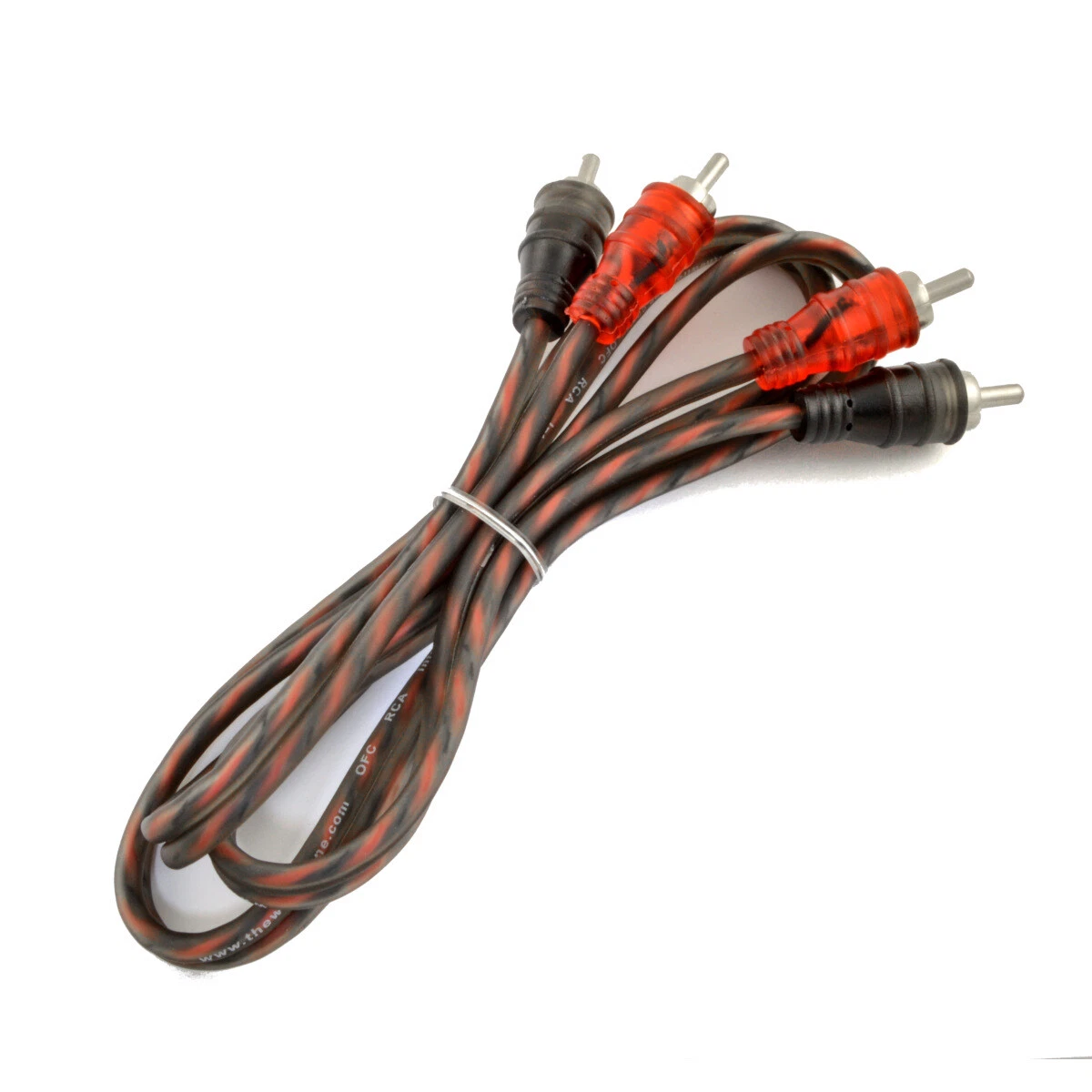 3Ft 2-Channels Male-To-Male Twisted Pair Ofc Rca Interconnect Cable ...