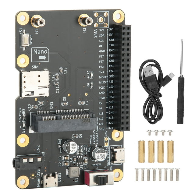 3G/4G LTE Base Hat For Raspberry Pi 4/3/2/B+ Module Computer Board to ...