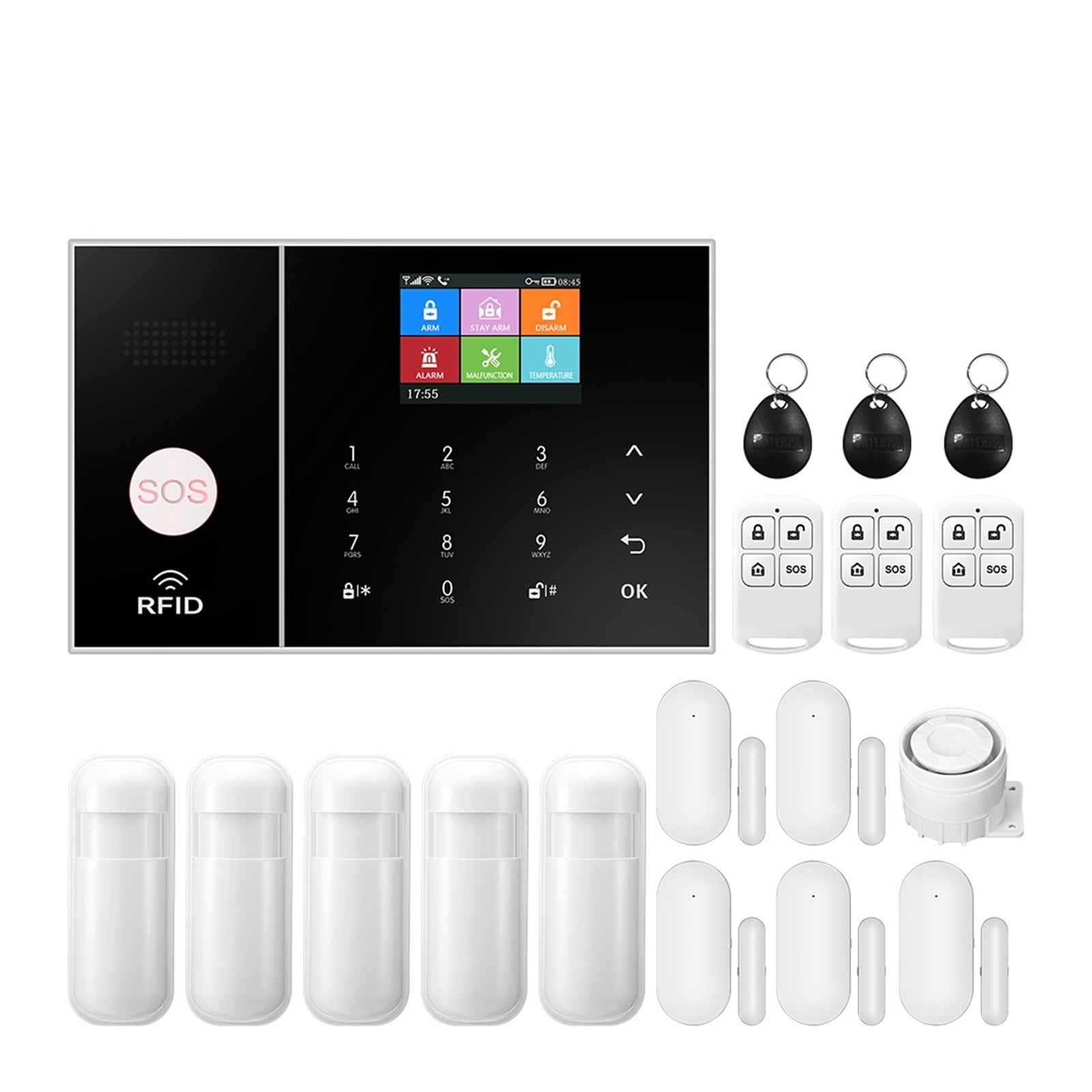 3G 4G Wireless Home Alarm Tuya Burglar Alarm Kits Security Alarm System ...