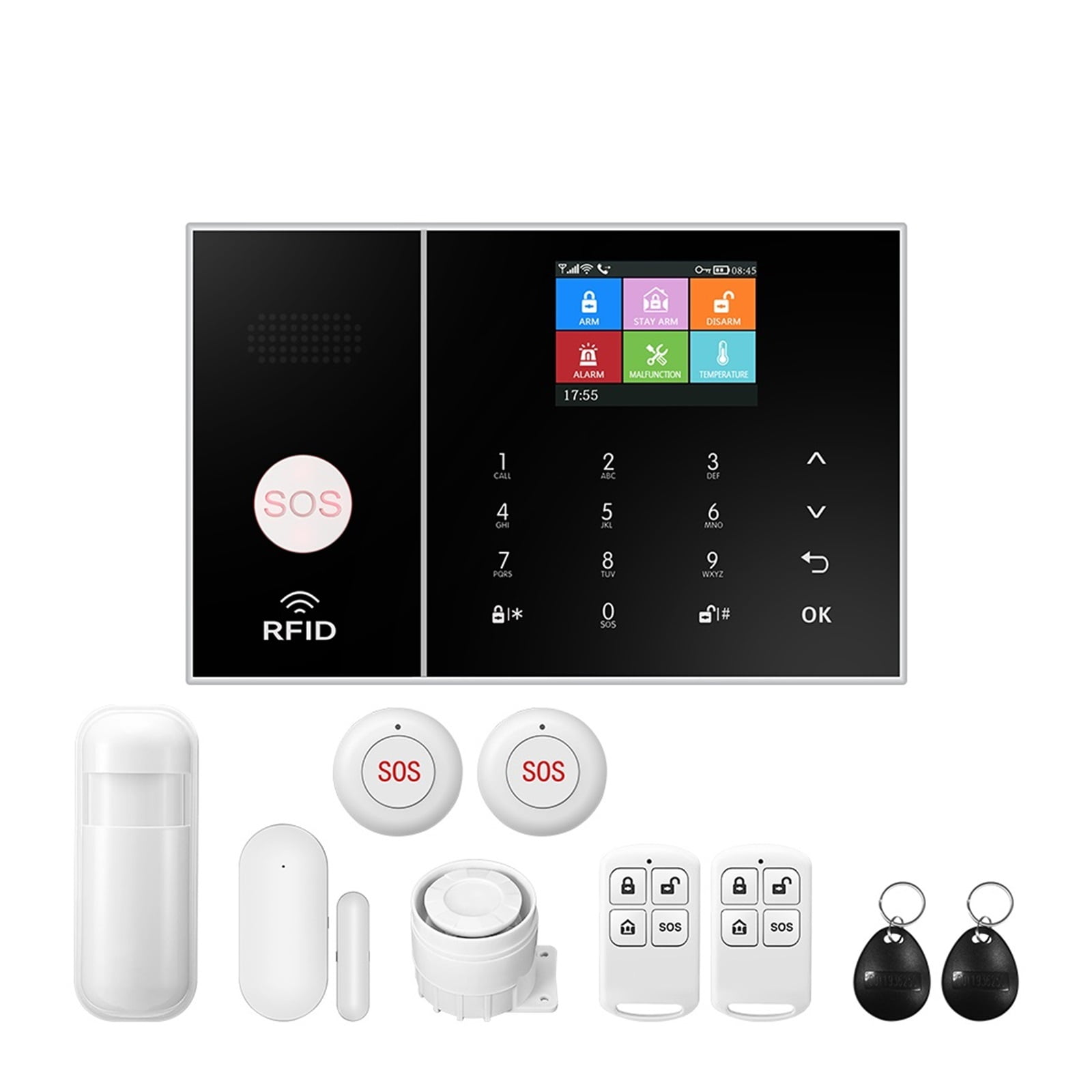 3G 4G Wireless Home Alarm Tuya Burglar Alarm Kits Security Alarm System ...