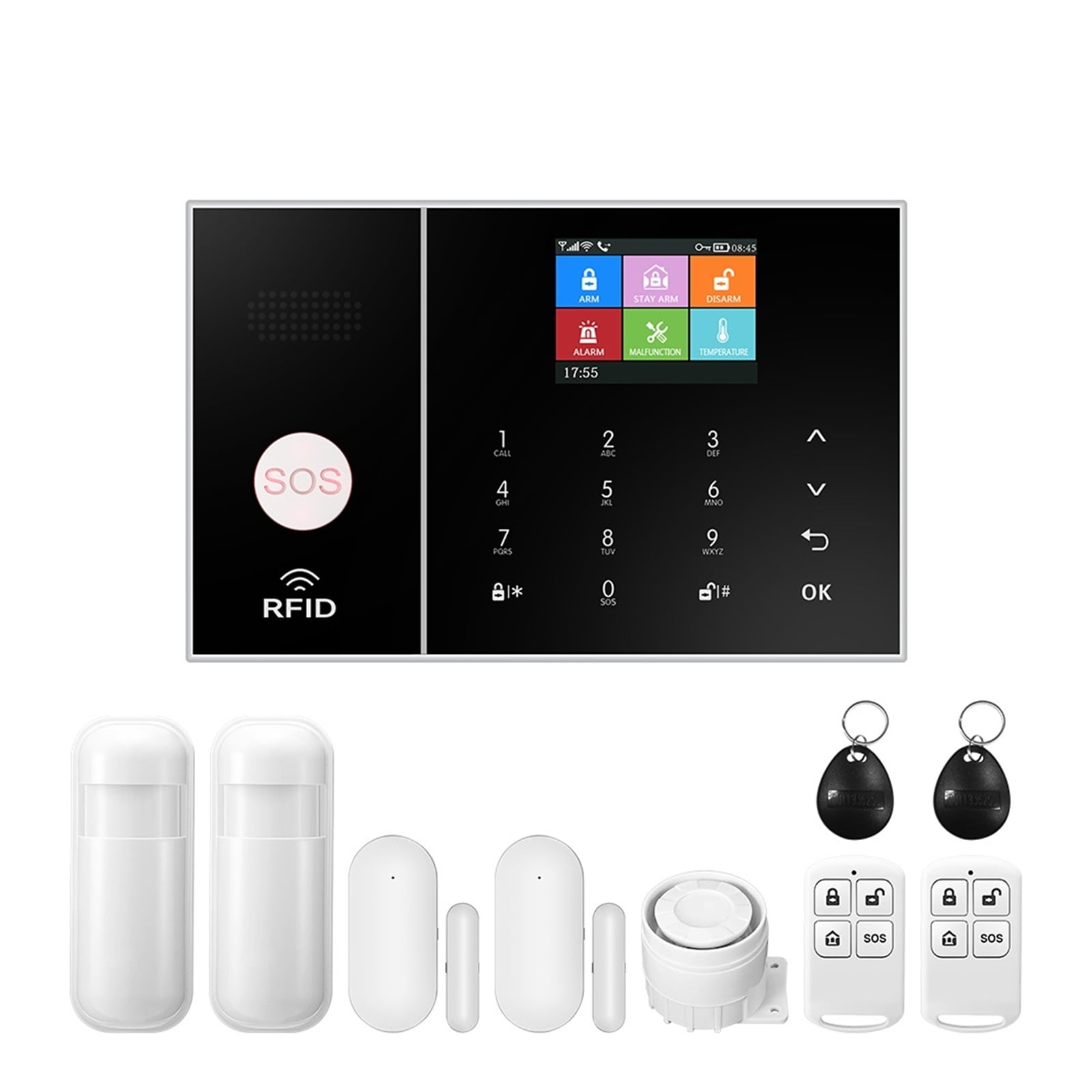 3G 4G Wireless Home Alarm Tuya Burglar Alarm Kits Security Alarm System ...