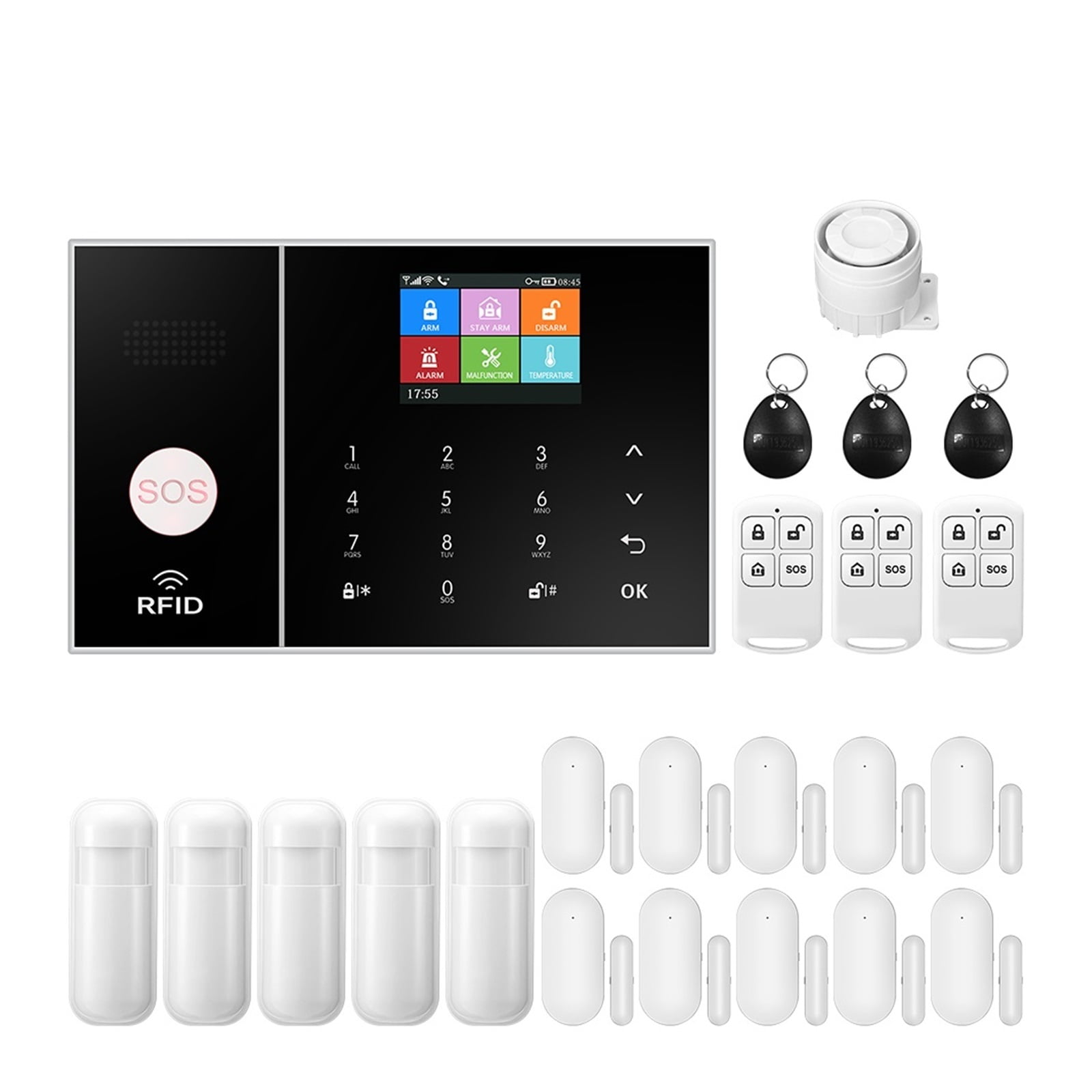 3G 4G Wireless Home Alarm Tuya Burglar Alarm Kits Security Alarm System ...