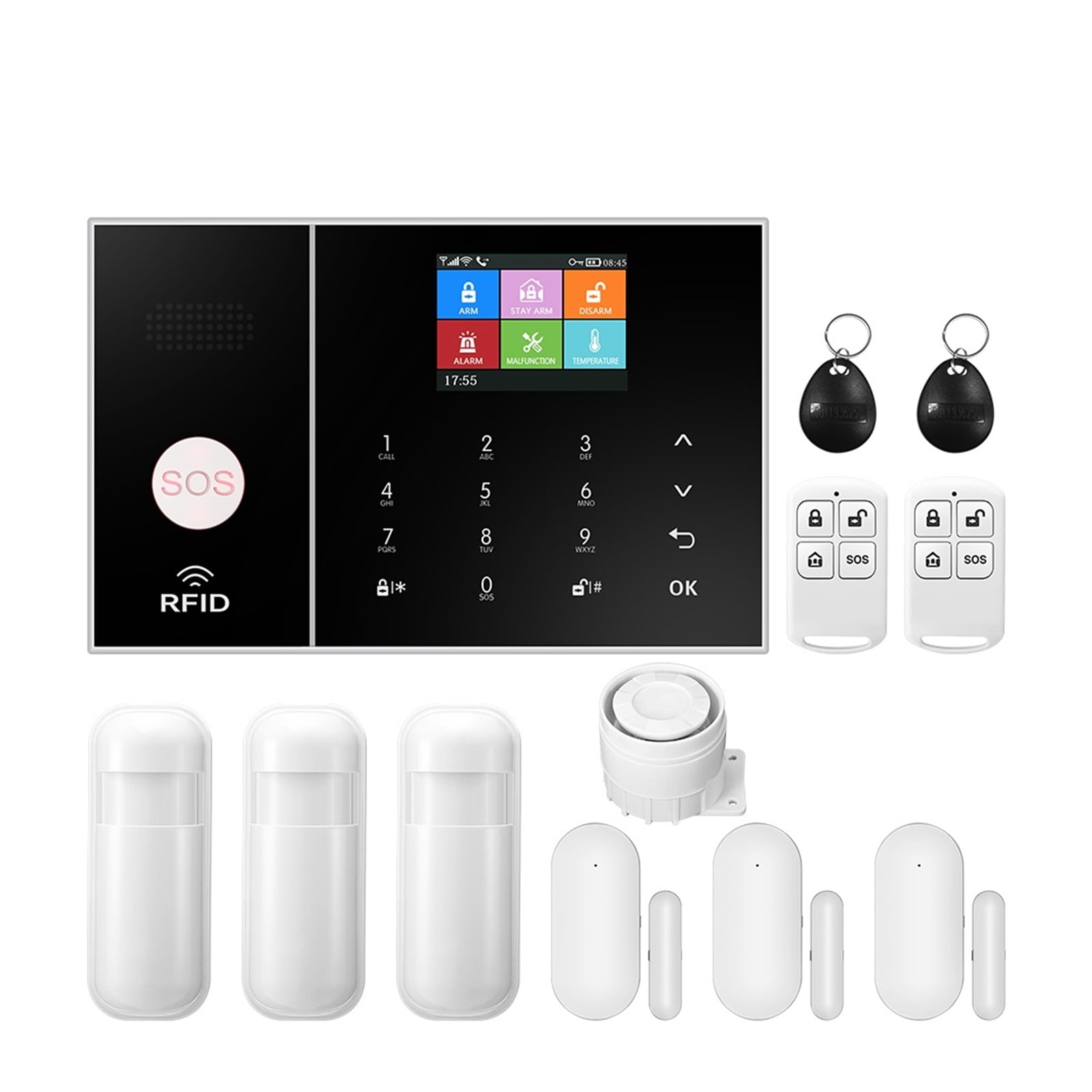 3G 4G Wireless Home Alarm Tuya Burglar Alarm Kits Security Alarm System ...
