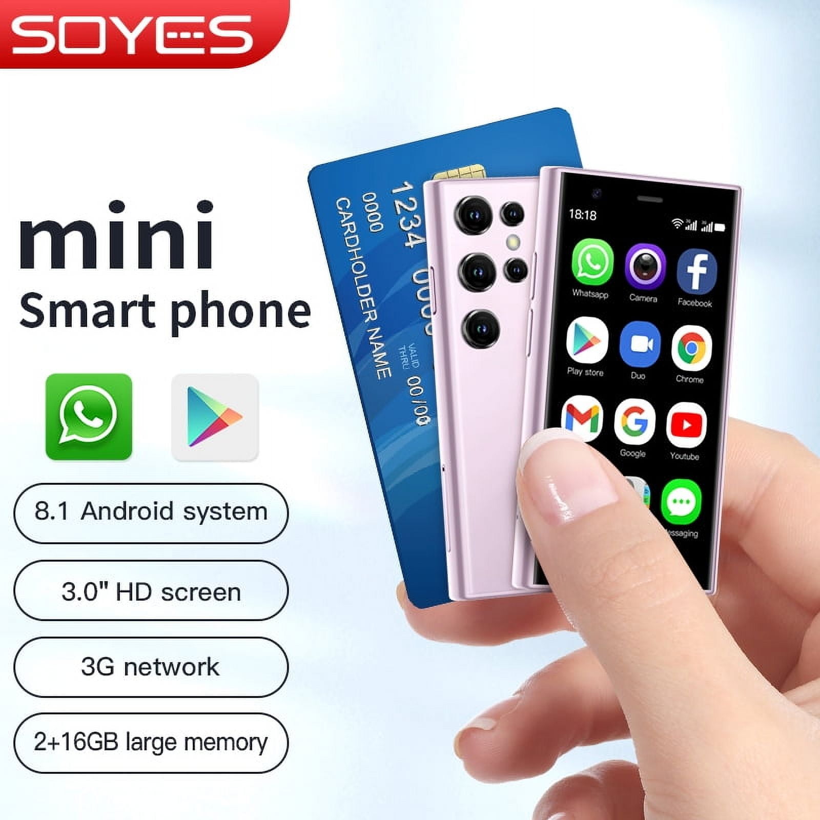 3G Android Small Size Cellphone SOYES S23 Pro Mini Smartphone Creative ...