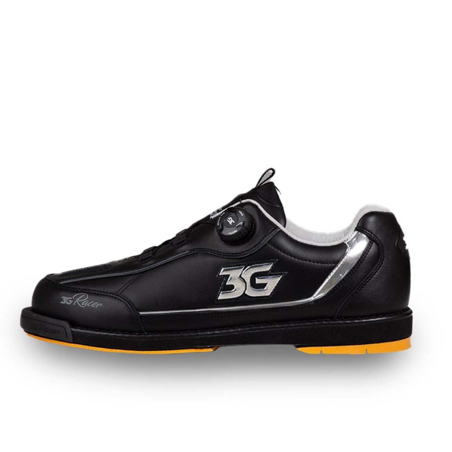 3G Men's Dial Racer Right Hand Bowling Shoes - Black/Chrome - Walmart.com