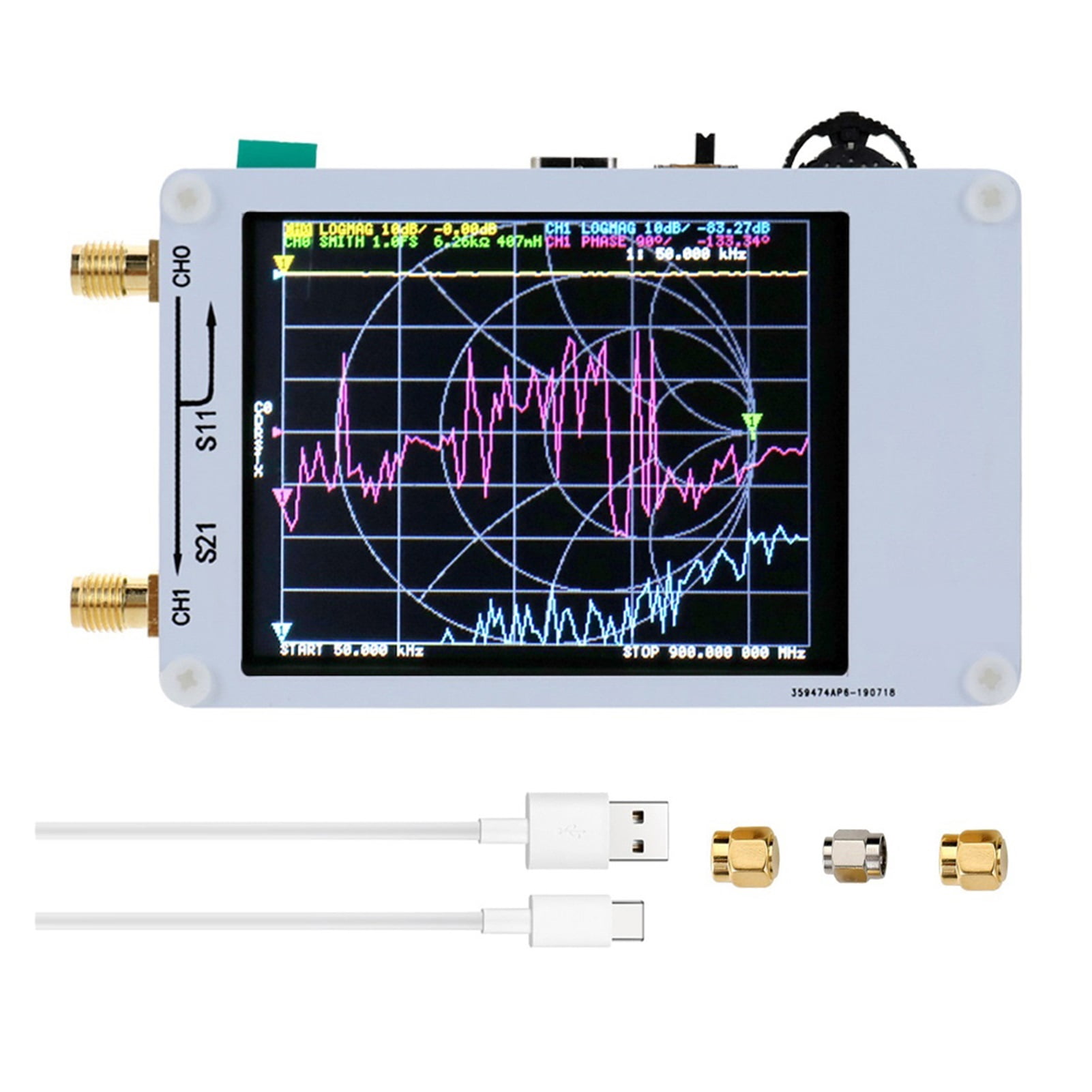 3G S-A-A-2 V2 Vector Network Analyzer Digital Nano VNA Tester USB Logic ...