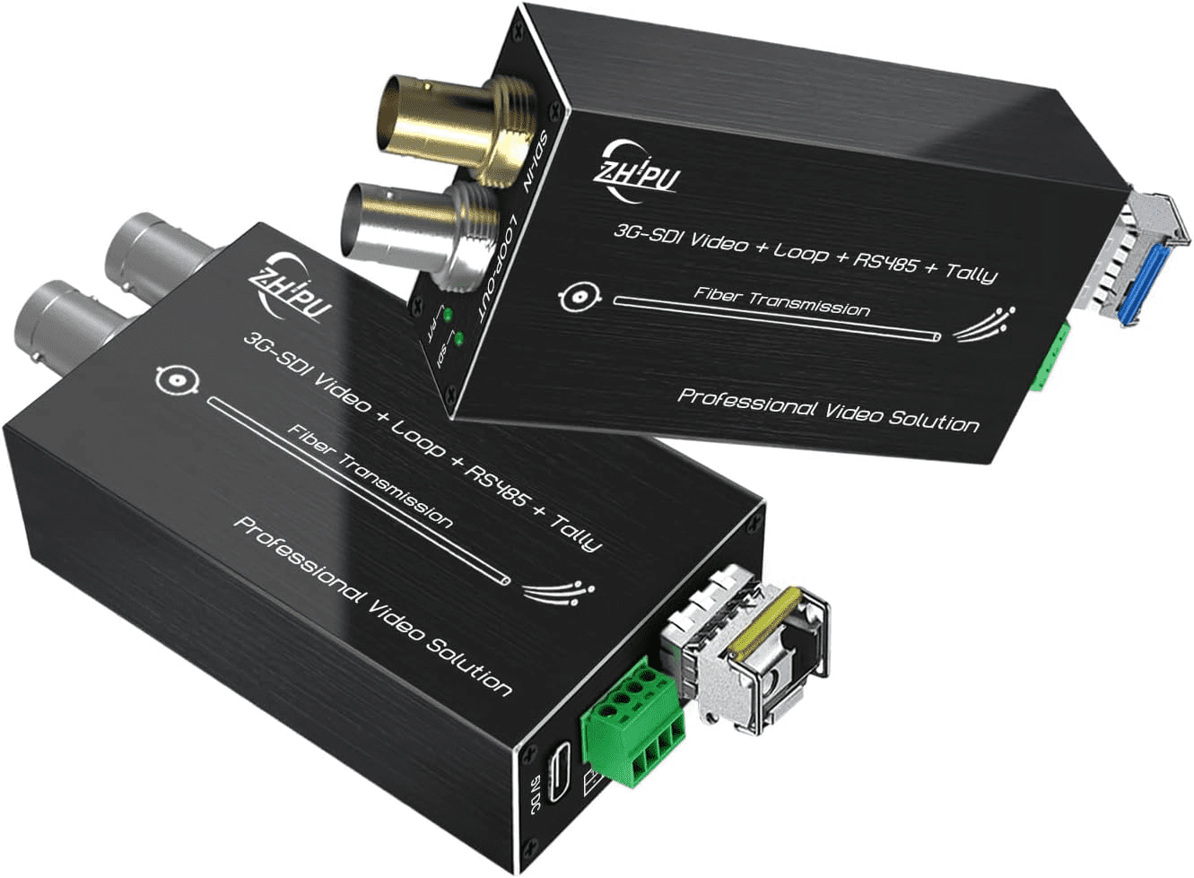 3G SDI Fiber Extender 1080P&60HZ, Mini Converter Optical Fiber Include ...