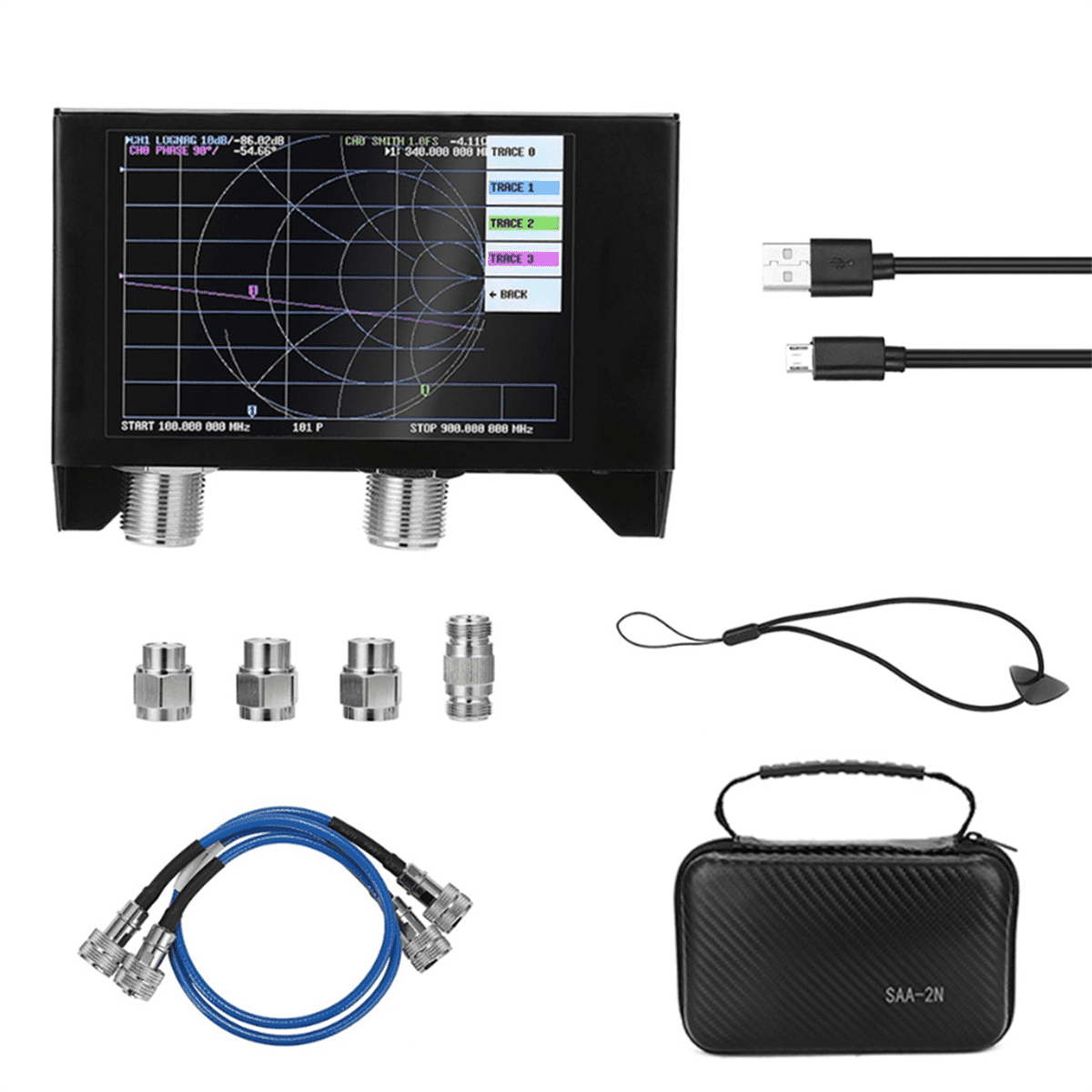 3G Vector Network Analyzer, 4.0 Inch Touch Screen SAA-2N Antenna ...