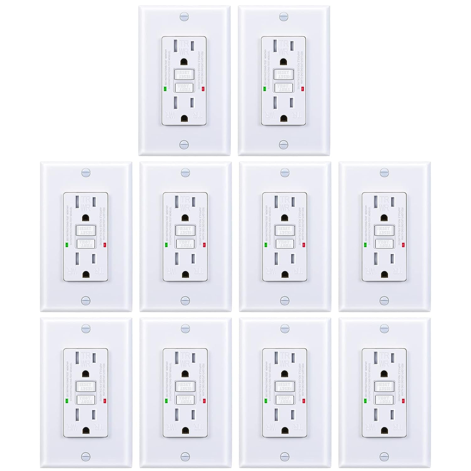 3GRACE 15 Amp GFCI Outlet, Tamper-Resistant, Weather Resistant ...