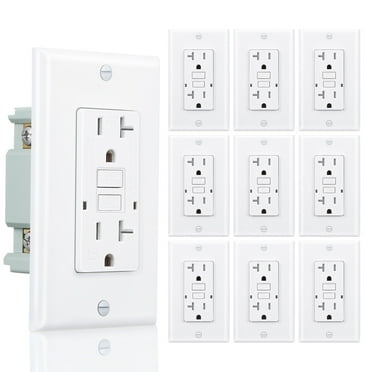 Mfg R02-GFNT2-0KW Self-Test GFCI Outlet, White - 20 A & 125 V - Walmart.com