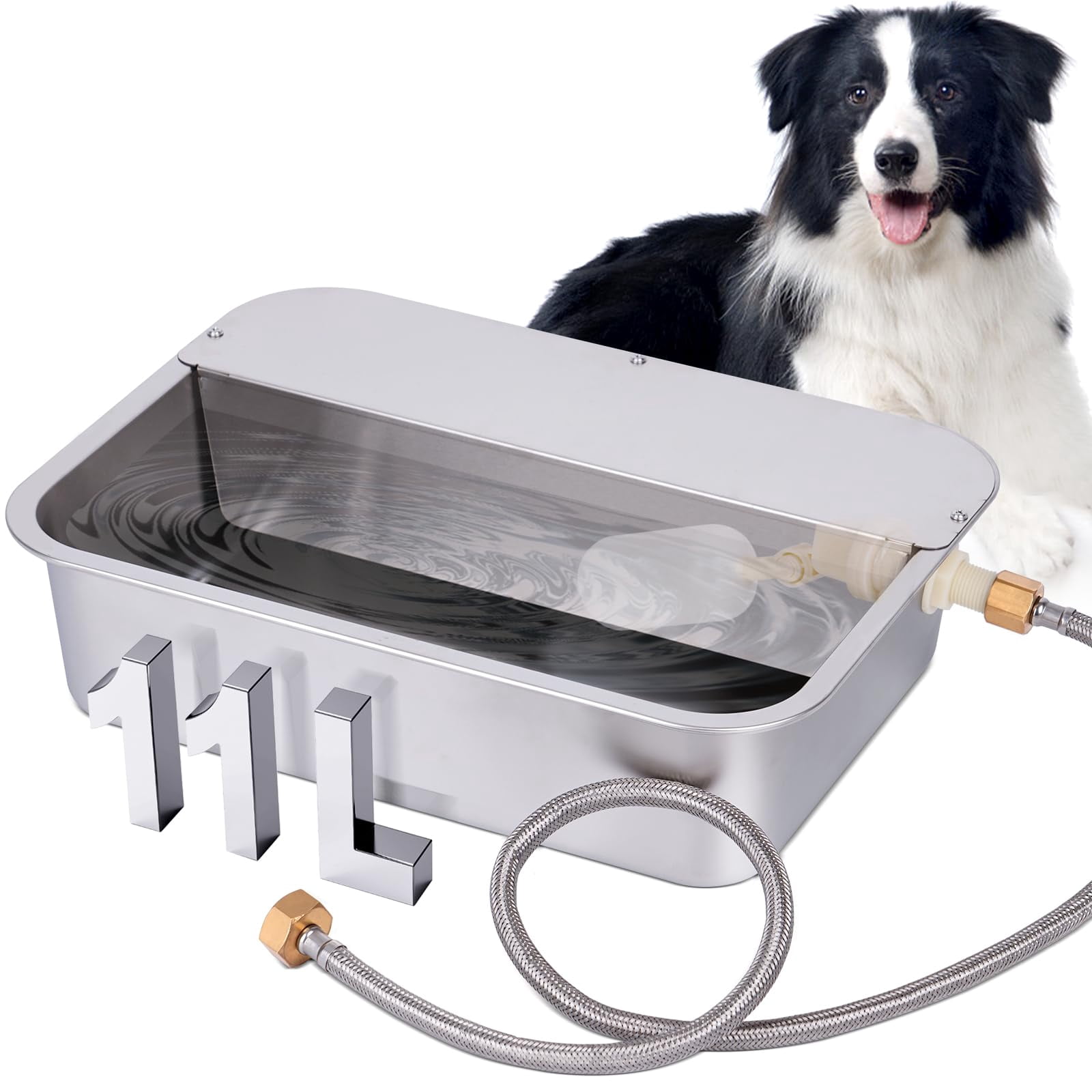 3Gal Automatic Dog Water Bowl Dispenser ATT1Large Breed Stainless ...