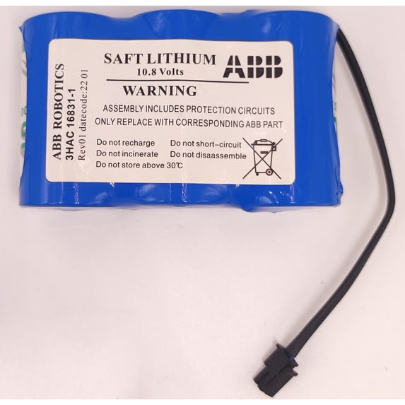 3HAC16831-1 10.8V 17Ah ABB Battery for ABB Robot Controller Battery ...