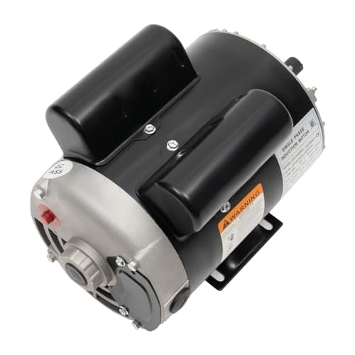 3HP Air Compressor Electric Motor, Single Phase Electric Motor 56 Frame, CCW Rotation, 5/8 ...