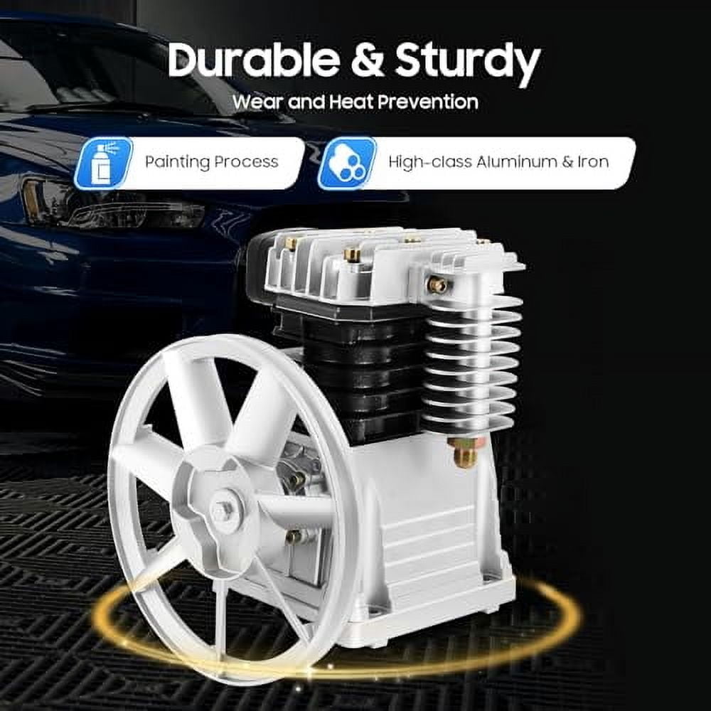 3HP Air Compressor Pump, 2.2KW Twin Cylinder Air Compressor Pump Head ...