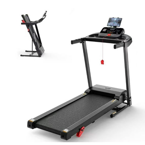 3HP Folding Treadmill for Home, 9% Manual Incline, 64 Programs, Smart ...