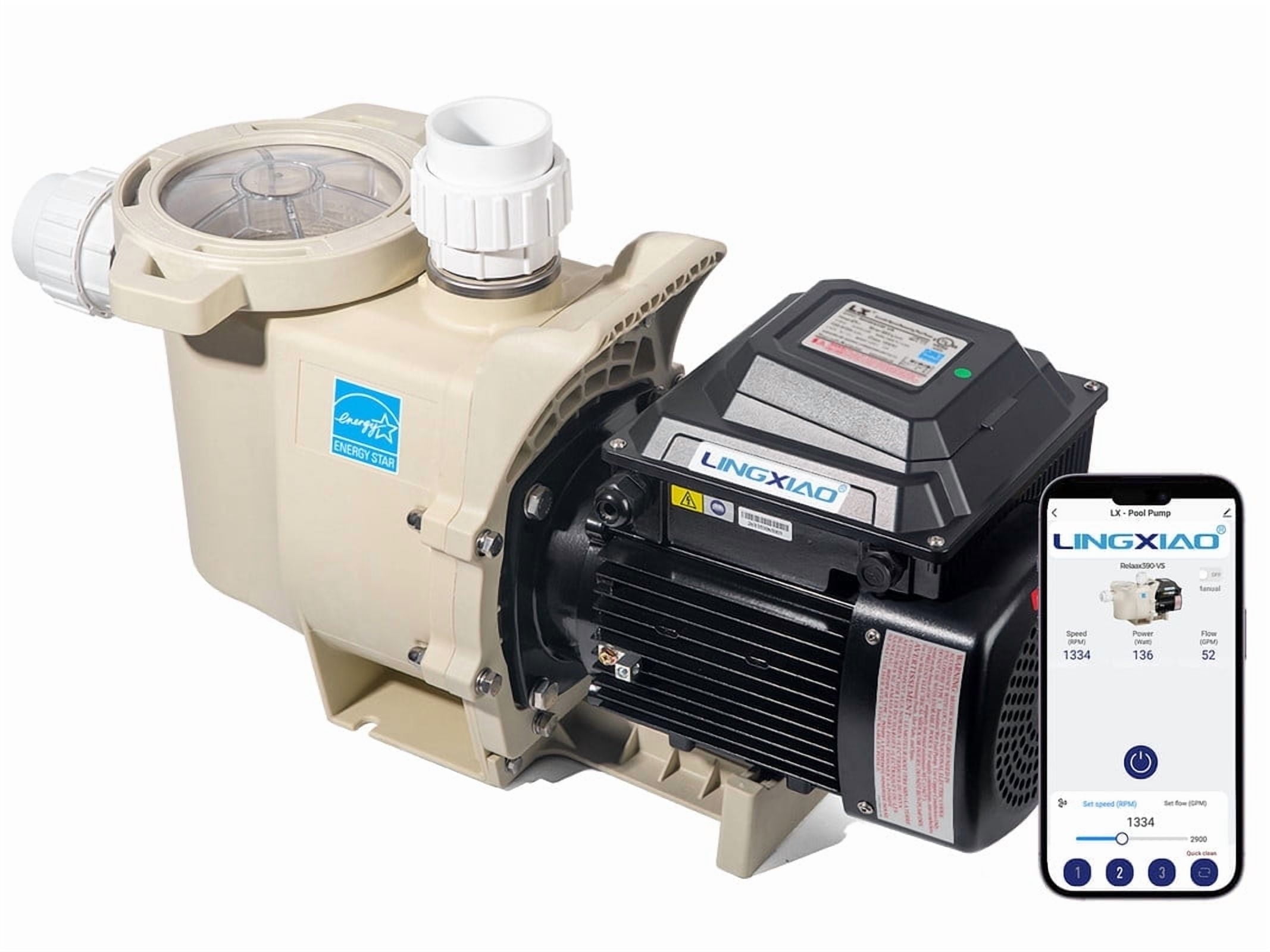 3HP Variable Speed Pool Pump - Energy Star Certified Inground Pool Pump ...
