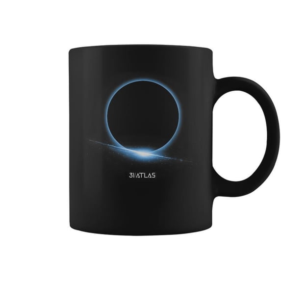 3I Atlas Eclipse With Cosmic Ring And Radiant Glow Coffee Mugs ...