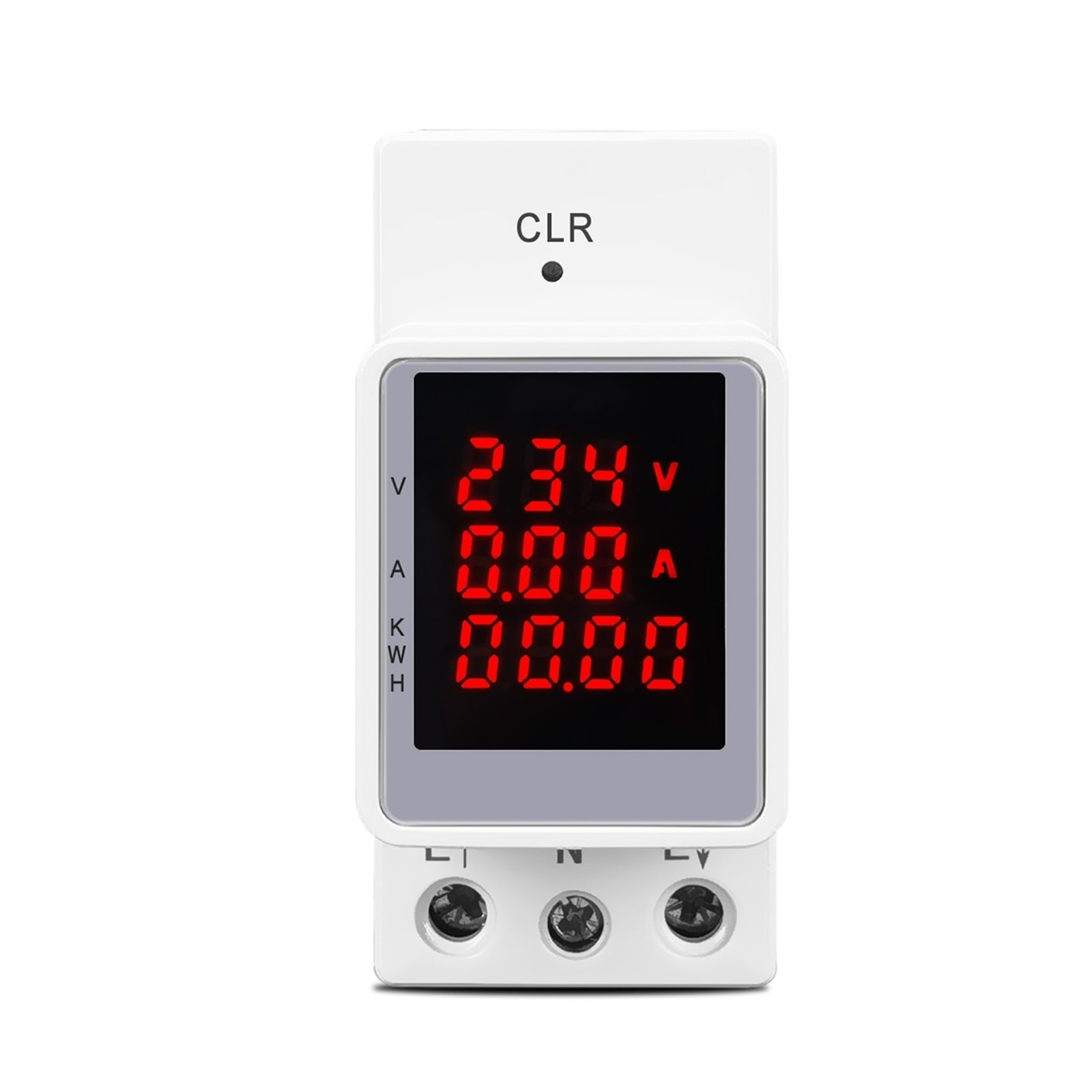 3IN1 Din Rail AC 100A Voltage Current KWH Electric Energy Monitor Meter ...