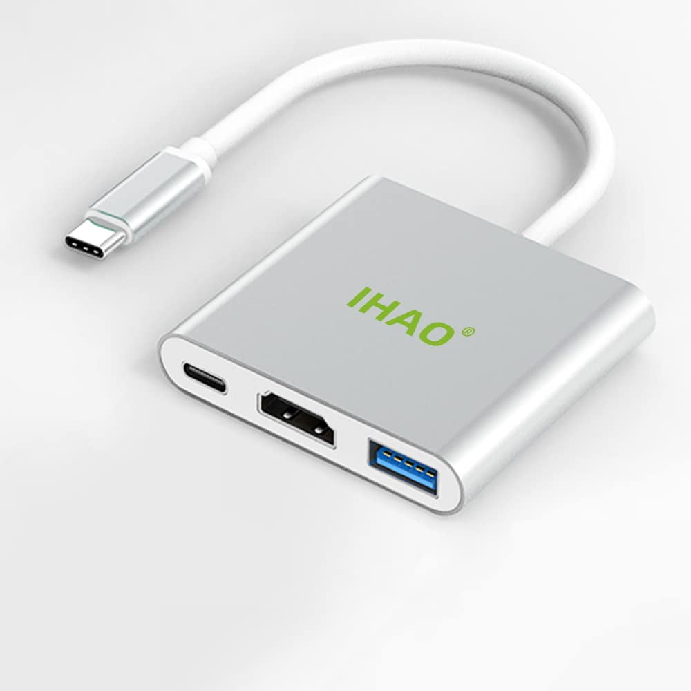 3IN1 Multi Ports Dongle USB Type C to HDMI 4K HD/USB 3.0 Fast Data ...