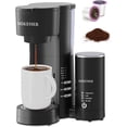 3IN1 Single Serve Coffee Maker with Milk Frother, Small Coffee Machine ...