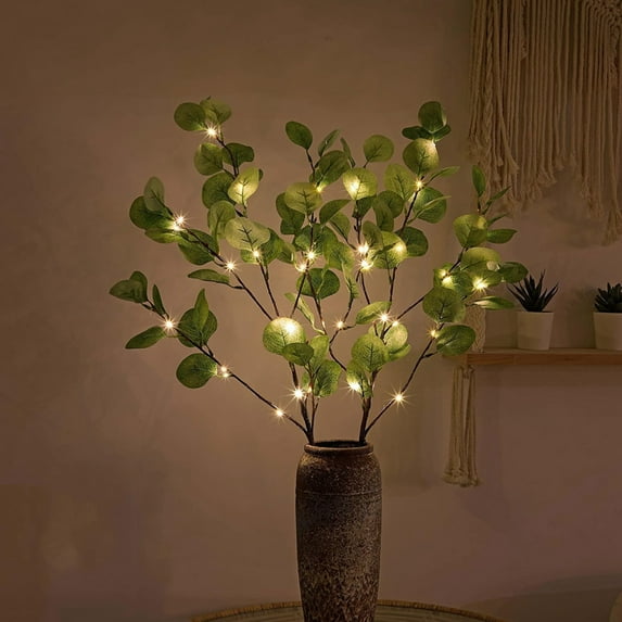 3In Leaf Decoration With Lights, Artificial Branch With Flexible Design ...