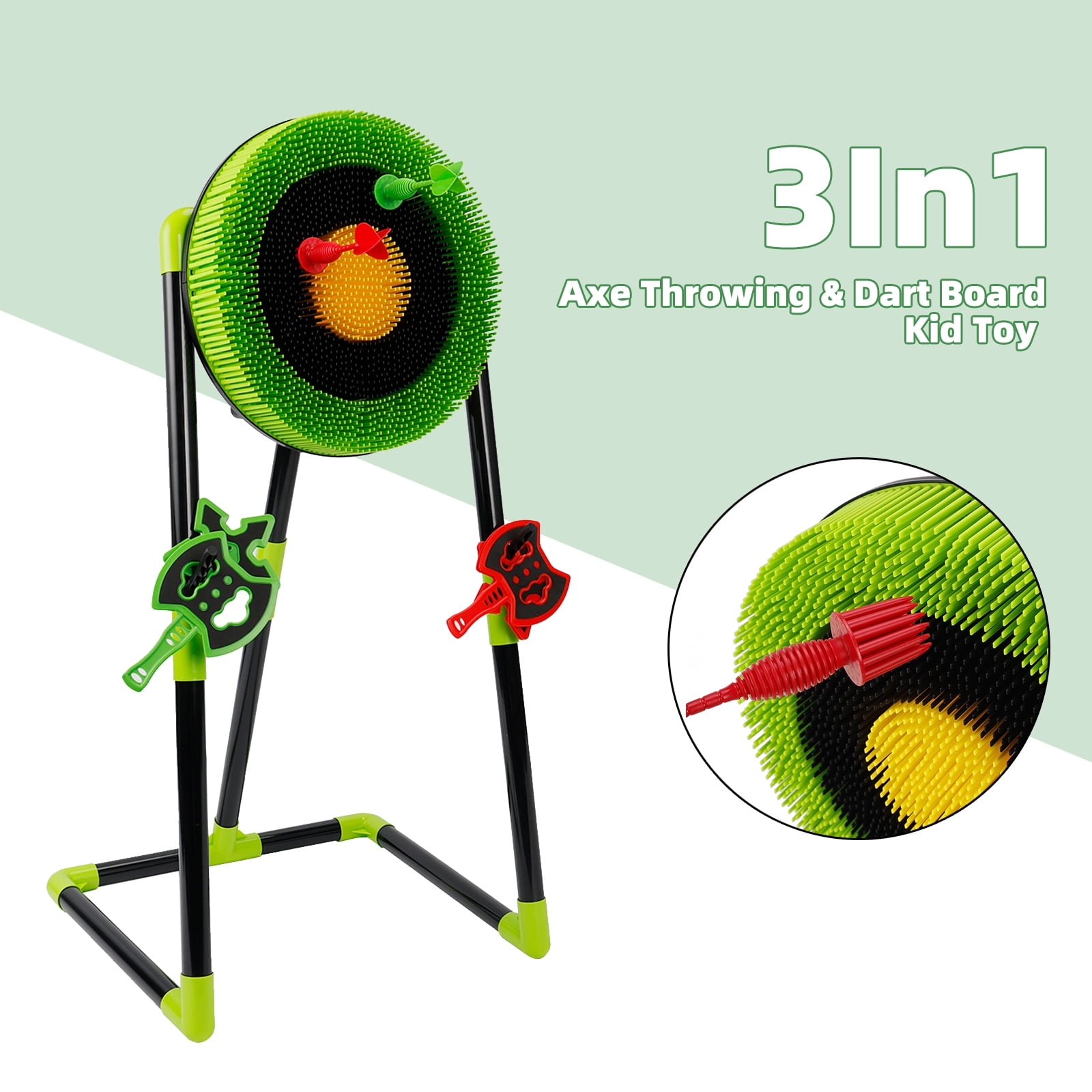 3In1 Axe Throwing & Dart Board Kid Toy Set Backyard Indoor & Outdoor ...