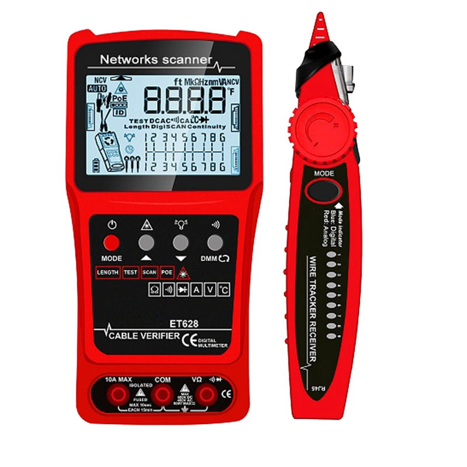 3In1 Visual Fault Locator Multimeter Network Cable Tester Silent ...