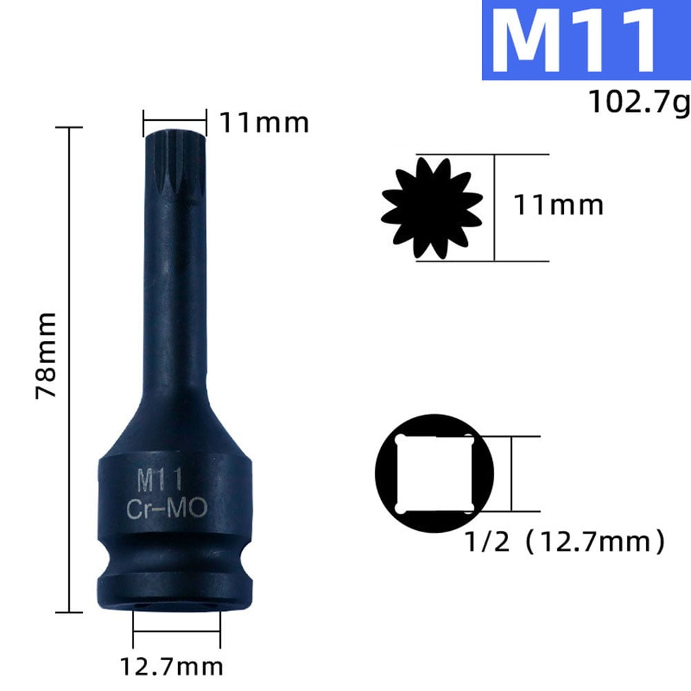 3Inch M5-M19 1/2Inch Drive Wrench Socket Adapter 12 Point Socket ...