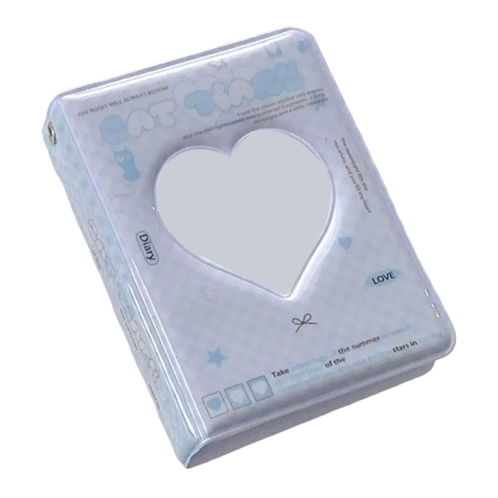 3Inch Small Photo Album Heart Hollowed Design Card Holders with 40 ...