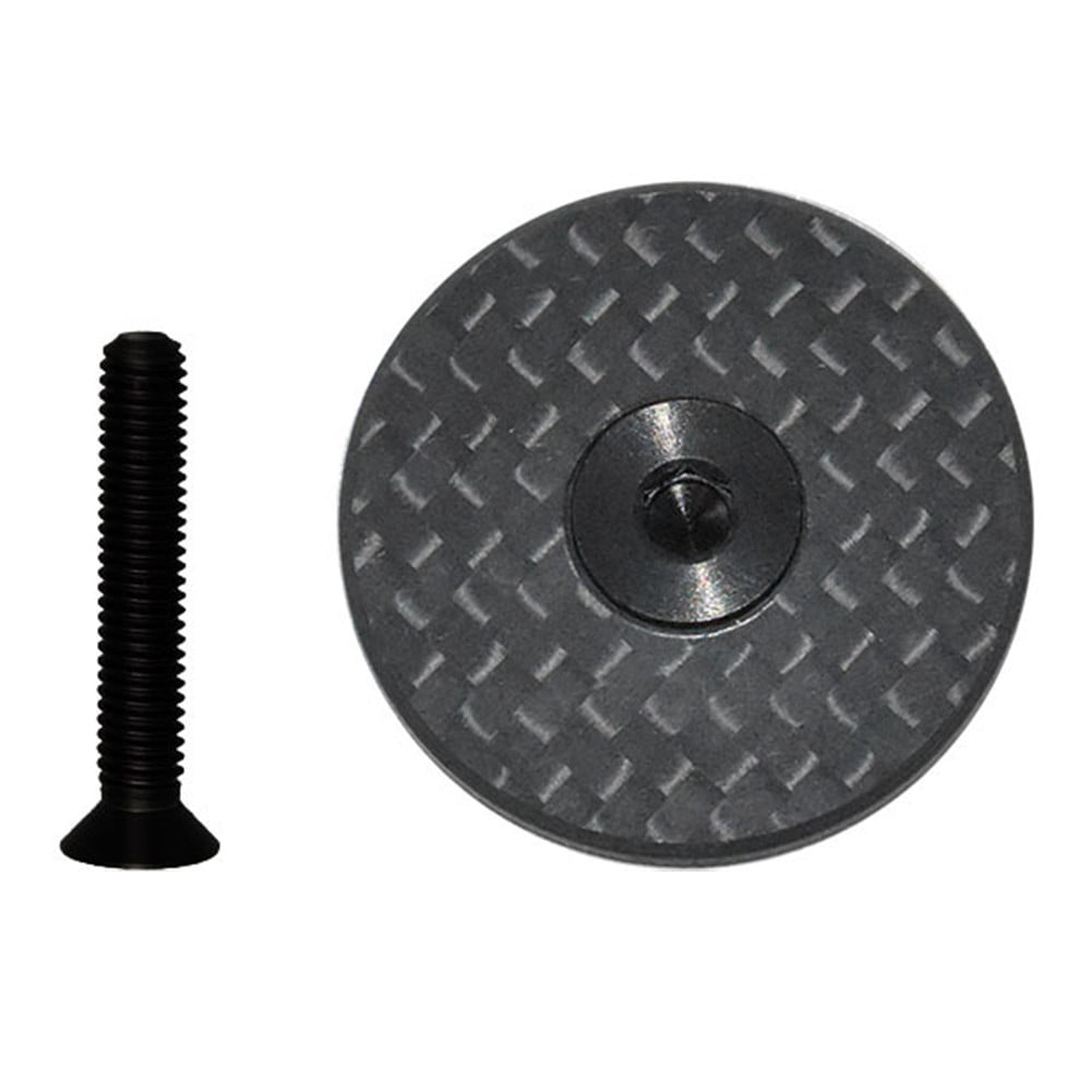 3K Carbon Fiber Headset Top Cap Stem Covers for MTB Road Bike 1-1/8 ...