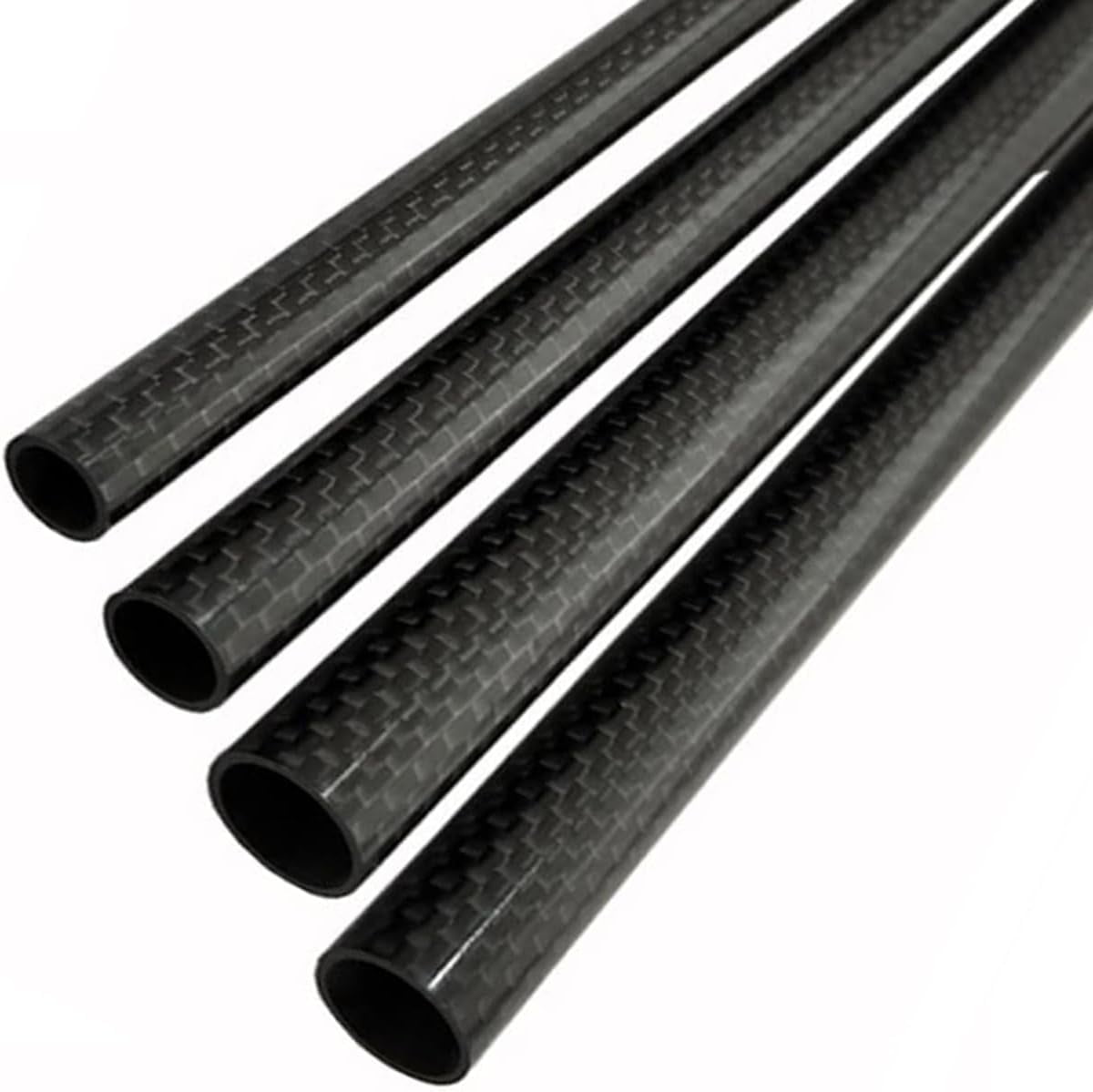 3K Carbon Fiber Tubes - Set of 2, Length 500mm, Outer Diameter 19mm ...
