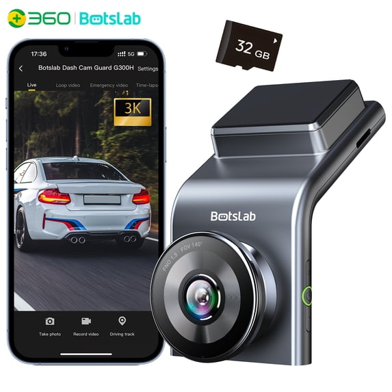 3K Front Car Dash Cam with 140° Wide Angle, Built-in WiFi GPS, Night ...