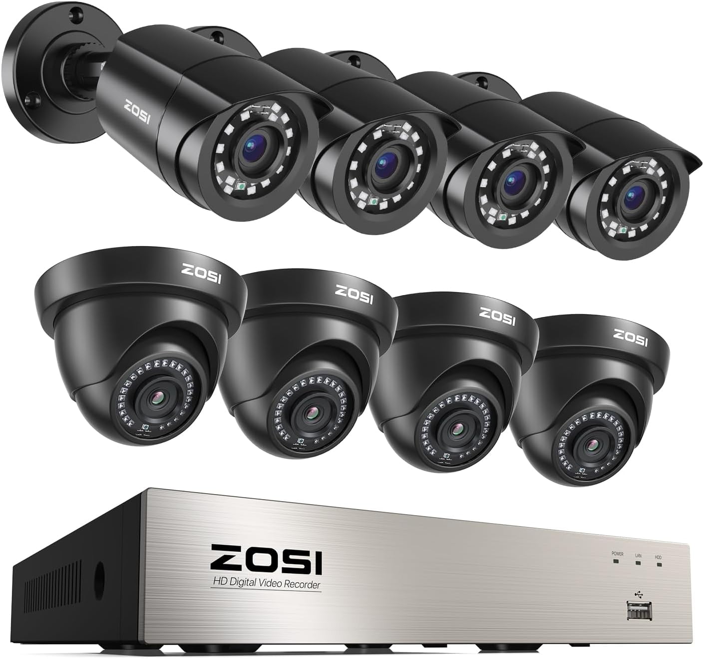 3K Lite 8CH Home Security Camera System Outdoor,8Channel CCTV DVR,8pcs ...