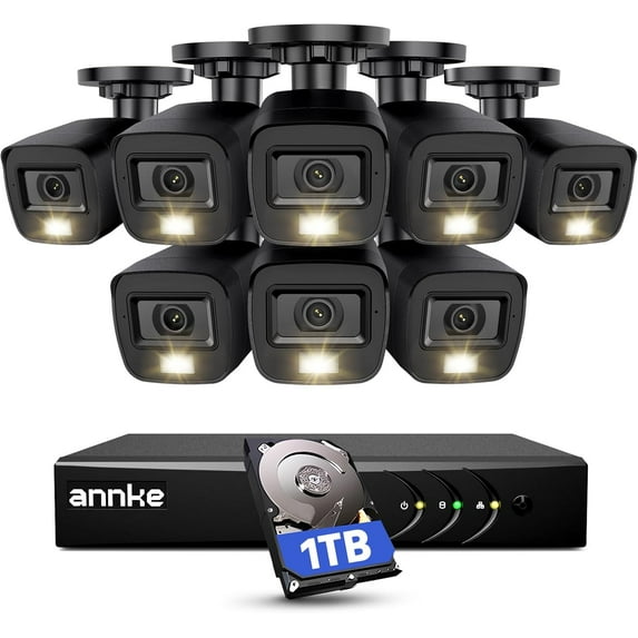 3K Lite Wired Security Camera System Outdoor with AI Human/Vehicle ...