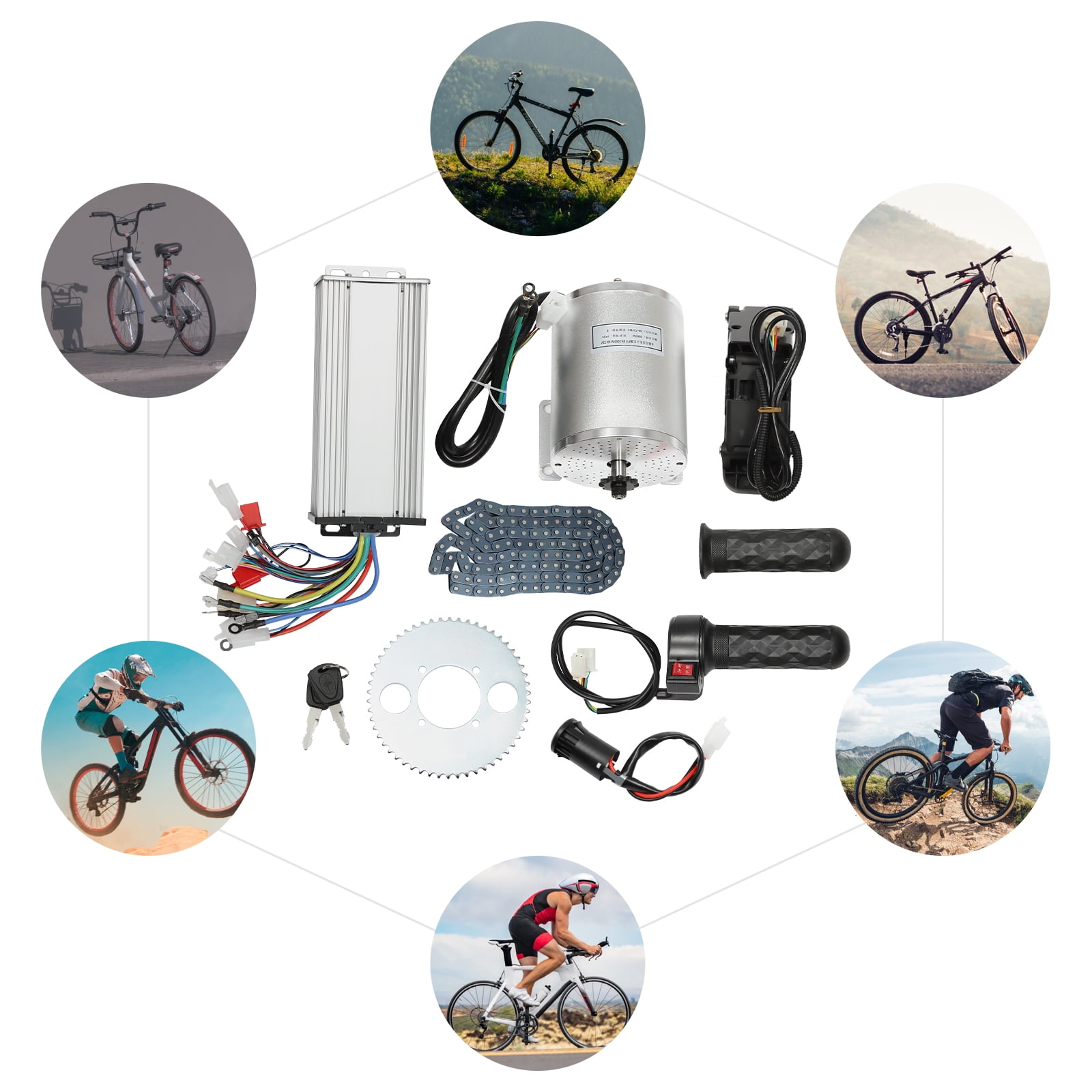 3KW Brushless Electric Motor for Electric Motorcycles and Bicycles, 48 ...