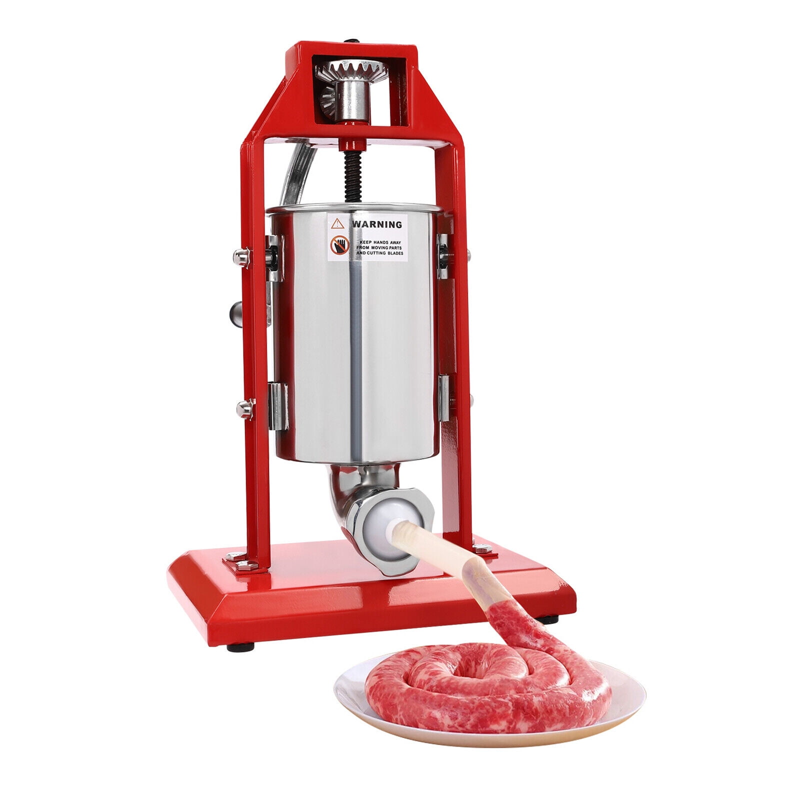 3L/0.79gal Vertical Hand Crank Sausage Maker Sausage Stuffer Sausage ...