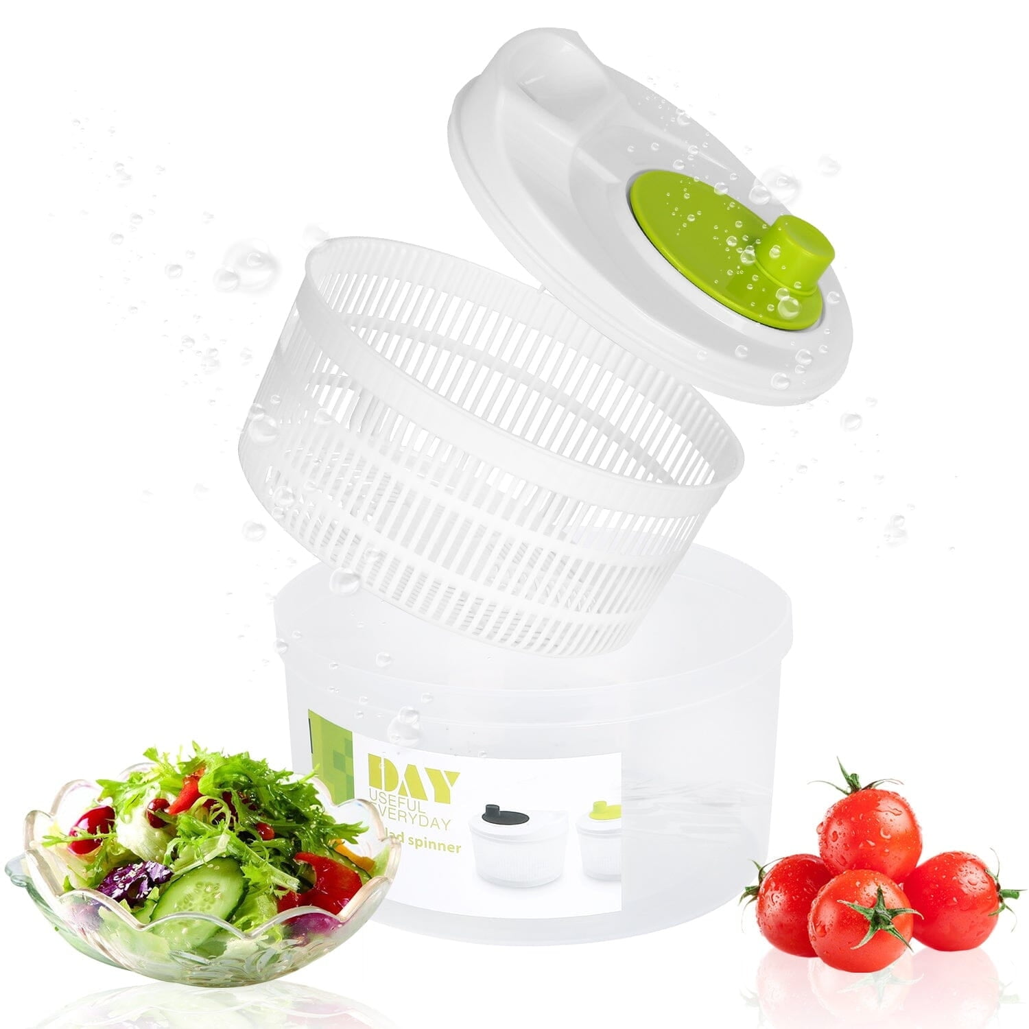 3L/0.8Gal Salad Spinner Washer with Lid - Walmart Business Supplies