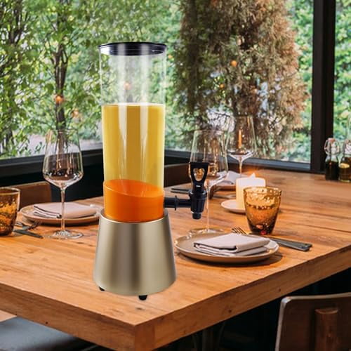 3L/100oz Beer Tower Beverage Dispenser with Spigot & LED Light, Mimosa ...