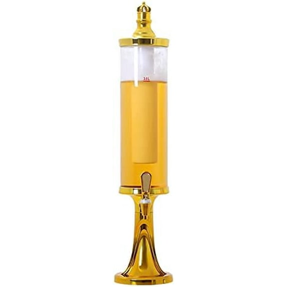 3L/100oz Mimosa Tower, Beverage Dispenser with Spigot & Ice Tube ...