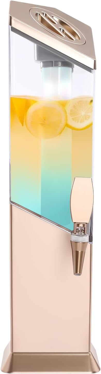 3L/101.45Oz Mimosa Tower Dispenser, Drink Dispenser Tower with Ice Tube ...