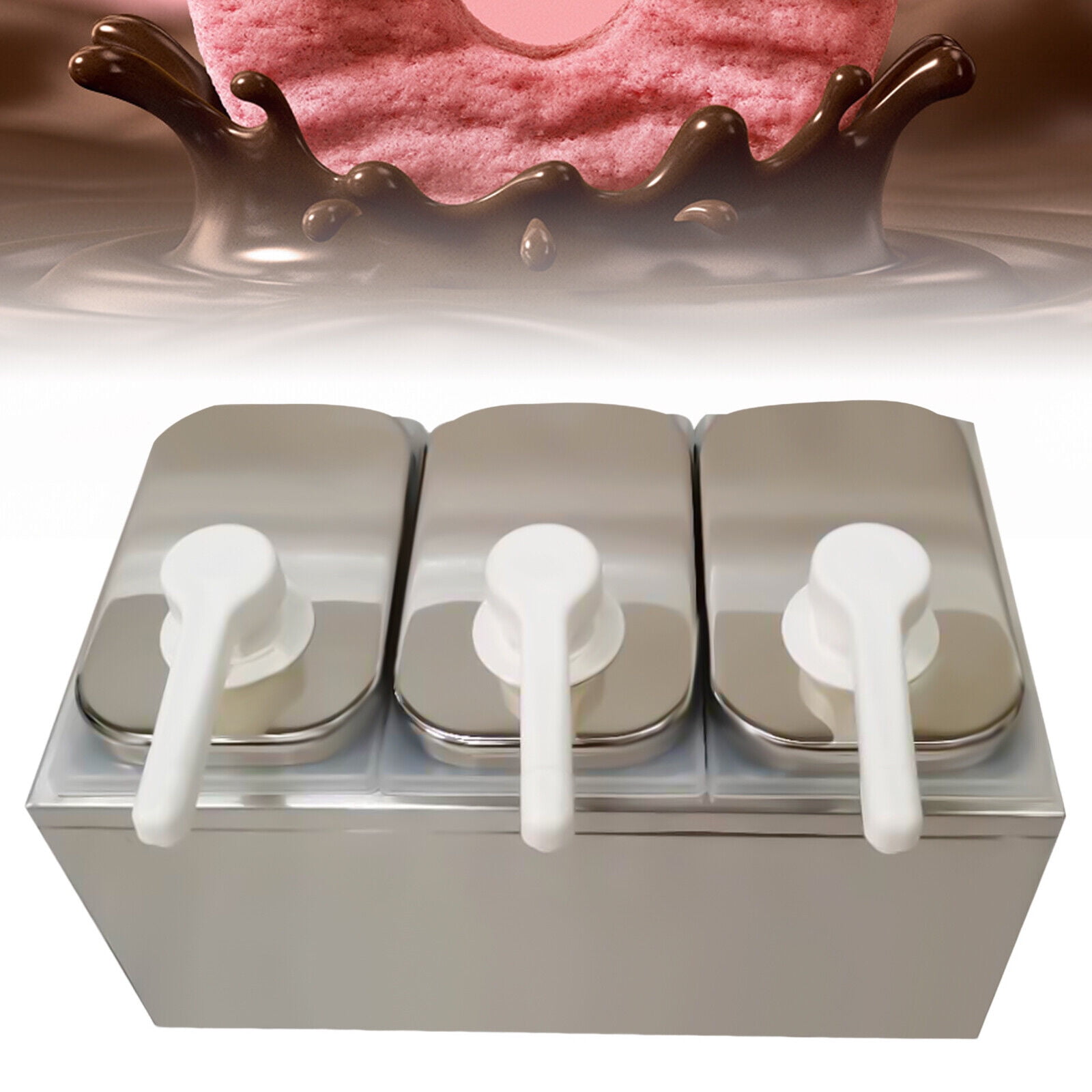 Dispenser Ketchup Pump GELUOXI 2L Stainless Steel Squeeze Condiment ...