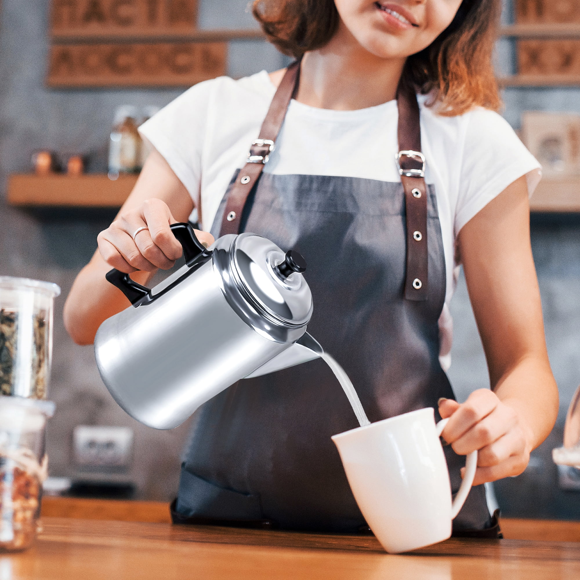 3L Aluminum Alloy Camping Teapot for Grill, Stovetop - Home, Restaurant ...