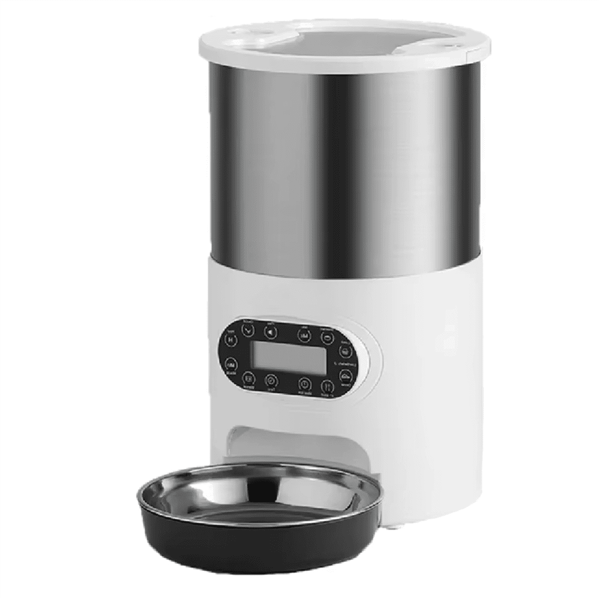 3L Automatic Cats Dispenser Smart Cat Dog Food Feeder Single Stainless ...