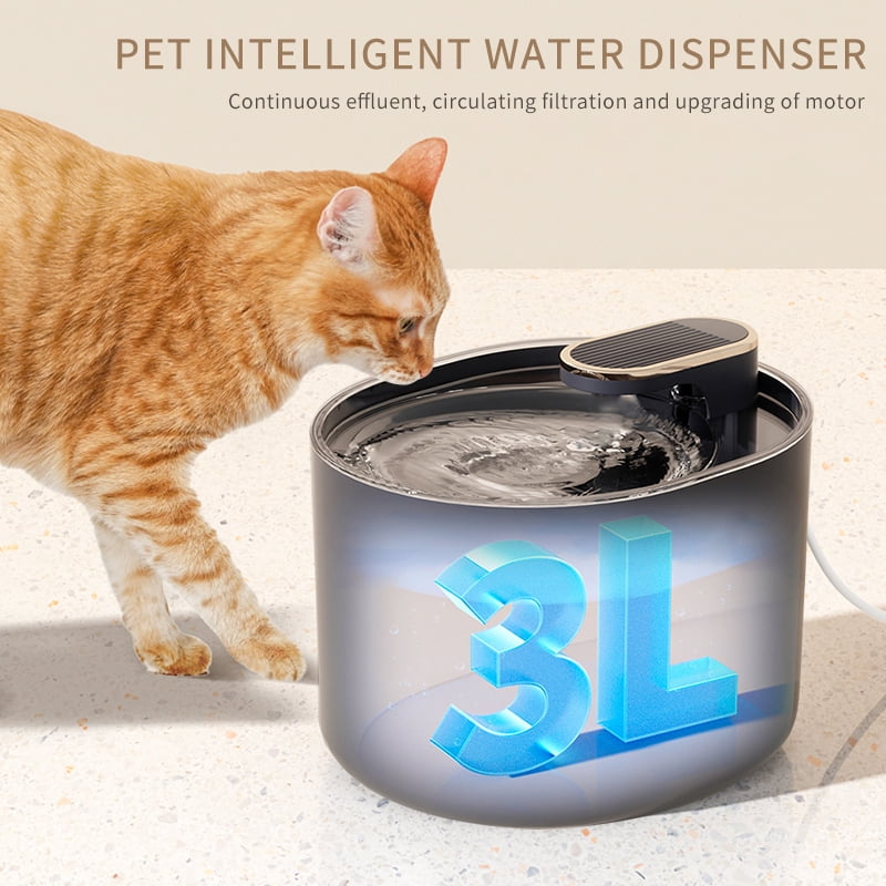 3L Automatic Pet Cat Water Fountain Silent Cat Drinking Fountain USB ...