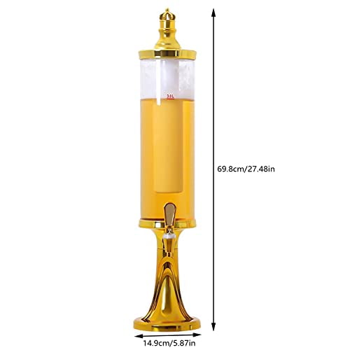 3L Beer Tower Beverage Dispenser, with LED Colorful Shinning Lights and ...